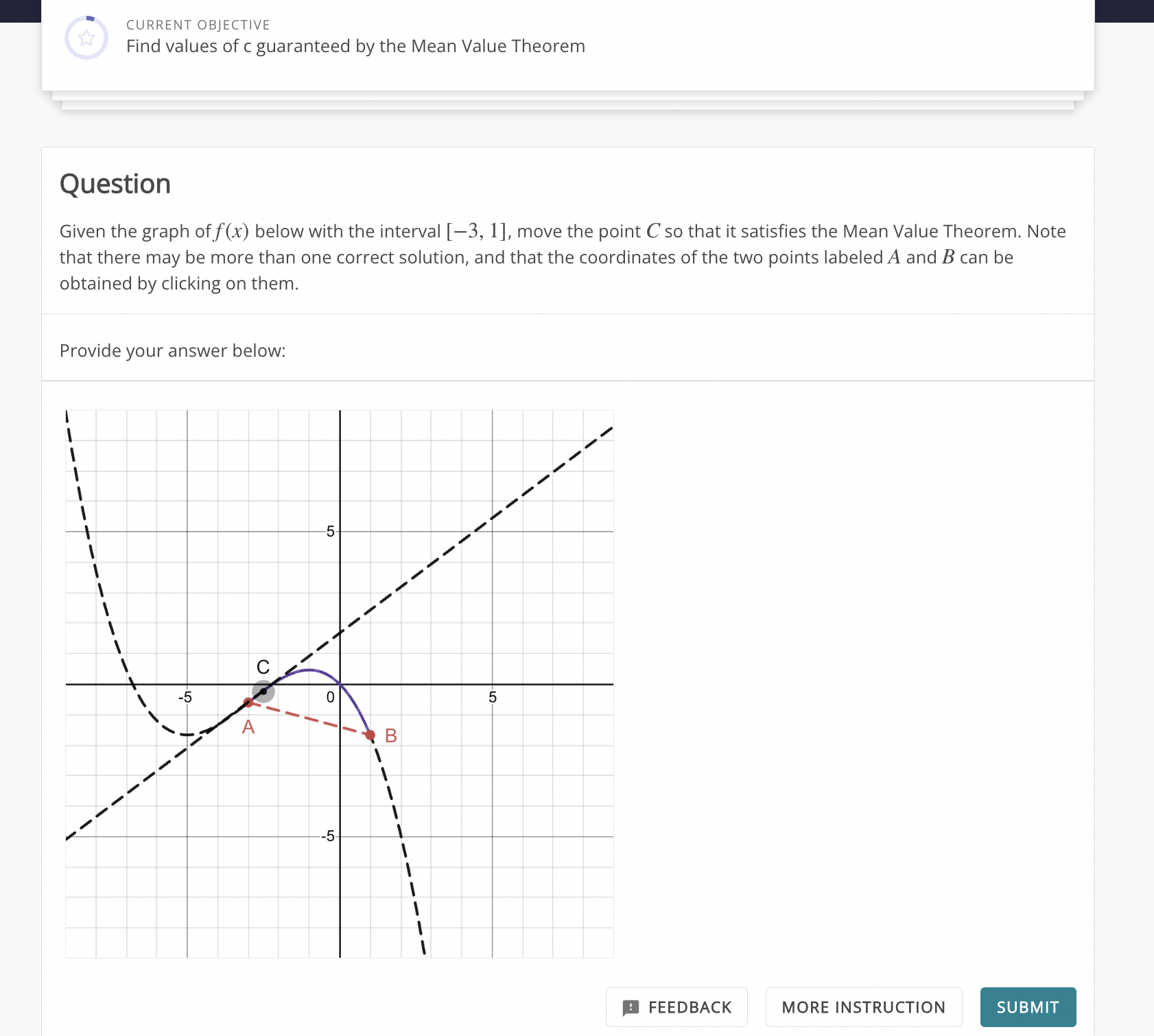 CURRENT OBJECTIVE Find values of c guaranteed by the | Chegg.com