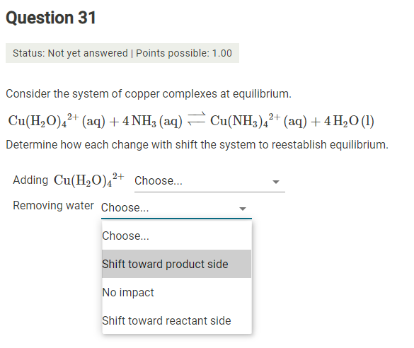 Solved Question 31 Status: Not yet answered | Points | Chegg.com