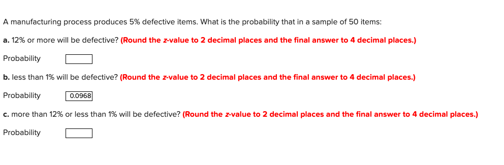 Solved A manufacturing process produces 5% defective items. | Chegg.com