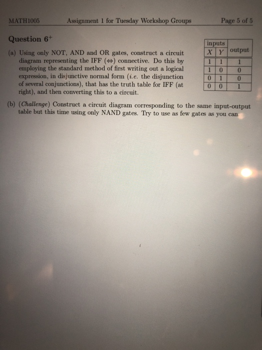 Solved MATH1005 Assignment 1 for Tuesday Workshop Groups | Chegg.com