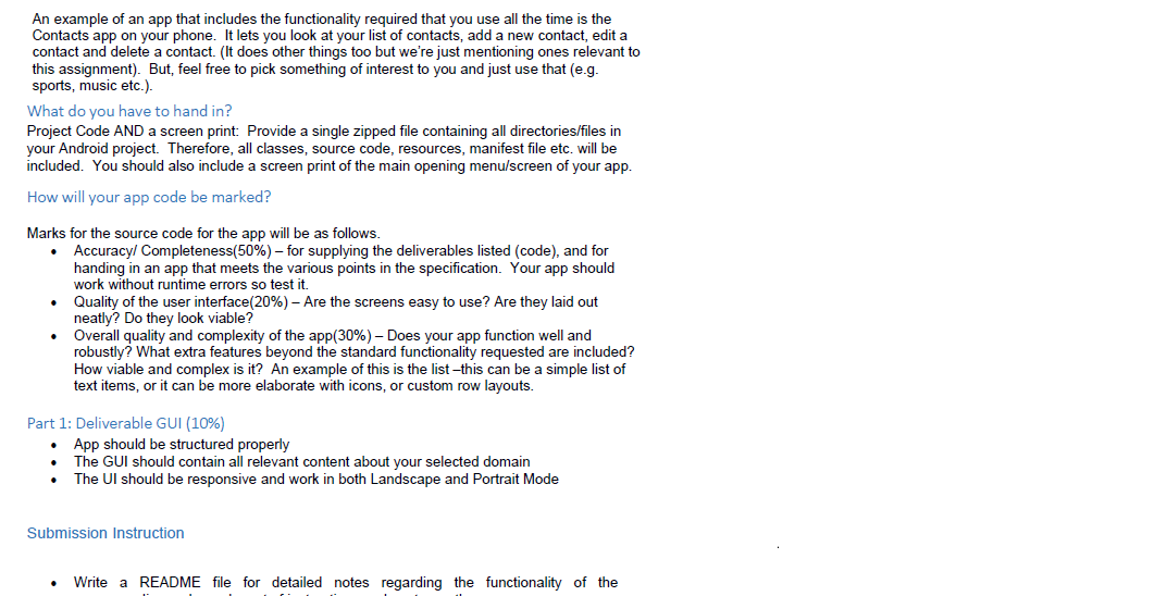 Solved CS218: Mobile Computing Assignment 2- Android | Chegg.com