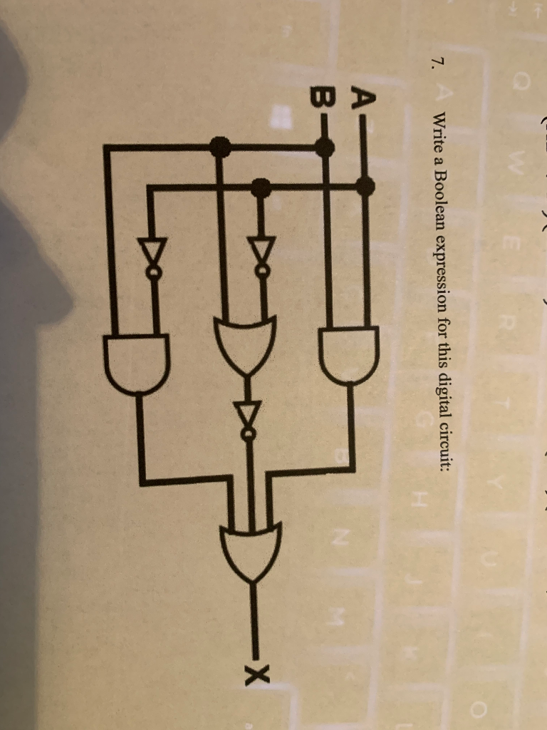 Solved 7. Write a Boolean expression for this digital | Chegg.com