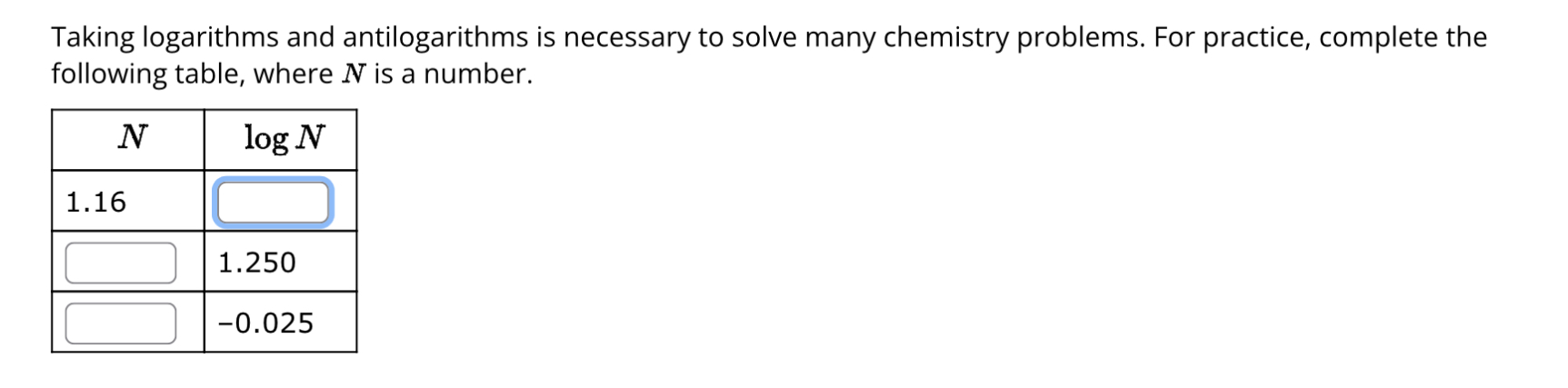 Solved Taking logarithms and antilogarithms is necessary to | Chegg.com