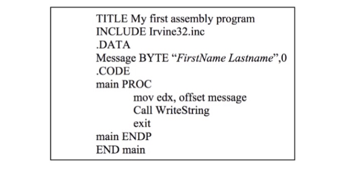 6. Write a program that prints your | Chegg.com