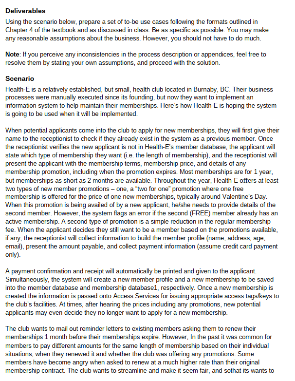 Solved Deliverables Using the scenario below, prepare a set | Chegg.com