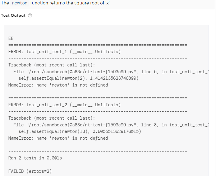 Solved Question: Restructure Newton's method (Case Study: | Chegg.com