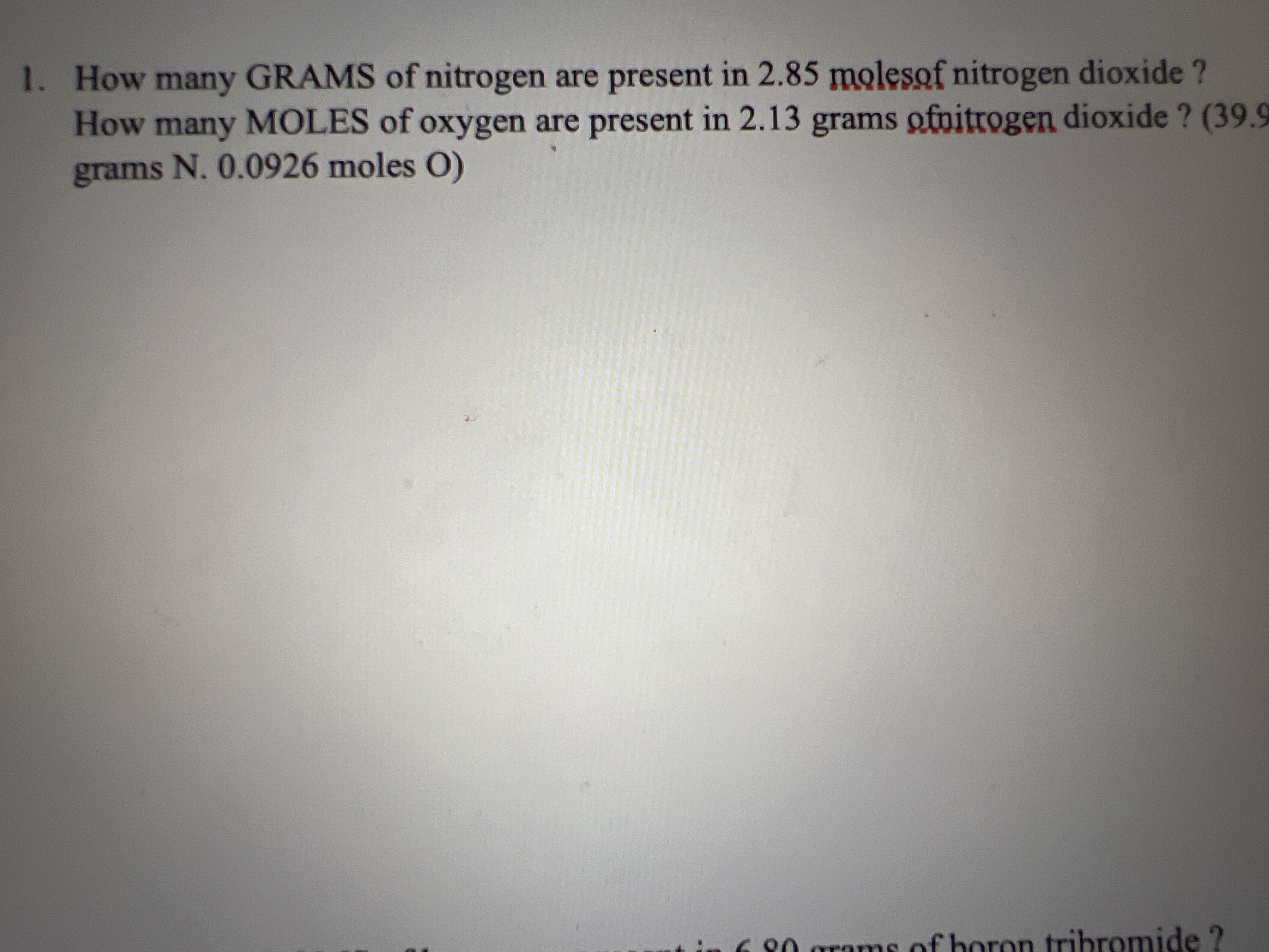 Solved How many GRAMS of nitrogen are present in 2.85 | Chegg.com