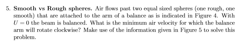 Solved D = 0.1 m Rough sphere €/D = 1.25 x 10-2 Smooth | Chegg.com