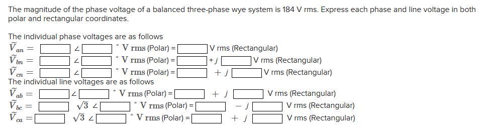 Solved The magnitude of the phase voltage of a balanced | Chegg.com