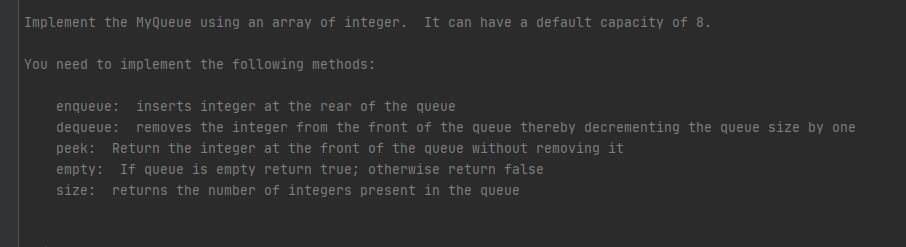 Solved Implement The My Queue Using An Array Of Integer It 0288