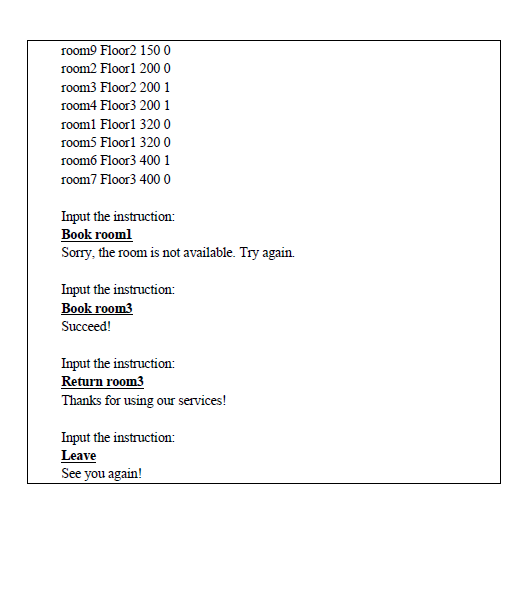 Solved Need help on developing a simple reservation system | Chegg.com