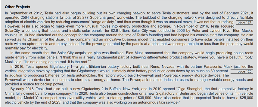 Solved Defining the Organization's Strategic Direction Tesla | Chegg.com