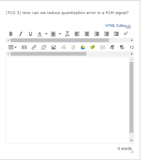 Solved TCO 5) How can we reduce quantization error in a PCM | Chegg.com