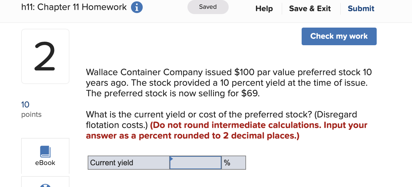 Solved h11: Chapter 11 Homework i Saved Help Save & Exit | Chegg.com