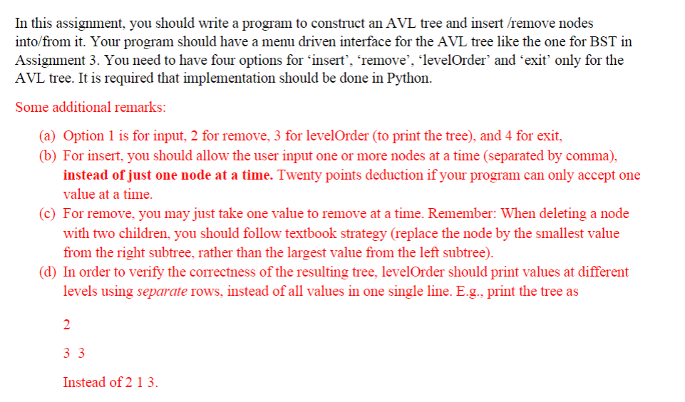 Solved In this assignment, you should write a program to | Chegg.com
