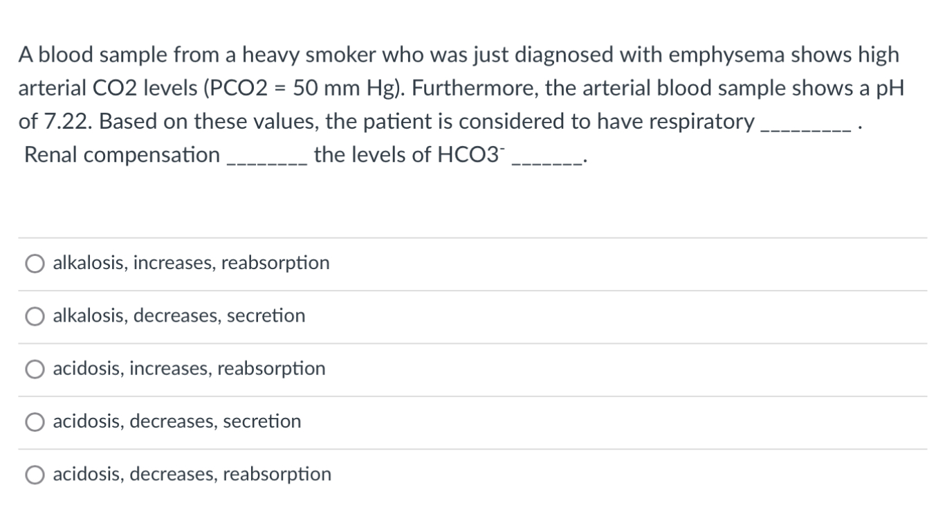 Solved A blood sample from a heavy smoker who was just | Chegg.com