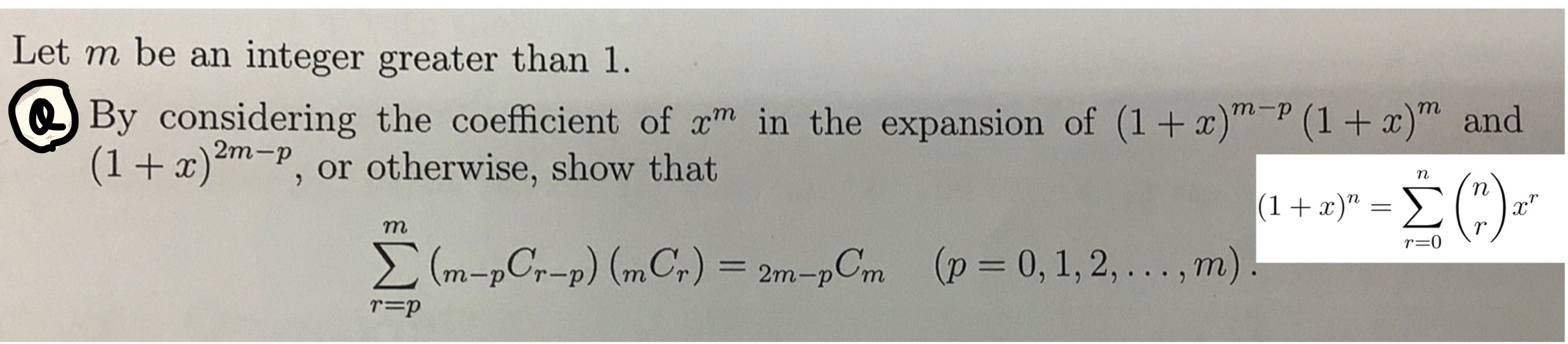 Solved Let m be an integer greater than 1. Q By considering | Chegg.com