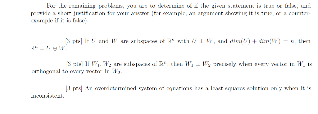 Solved For the remaining problems, you are to determine of | Chegg.com