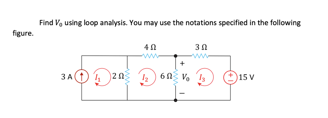 Solved Find Vo using loop analysis. You may use the | Chegg.com
