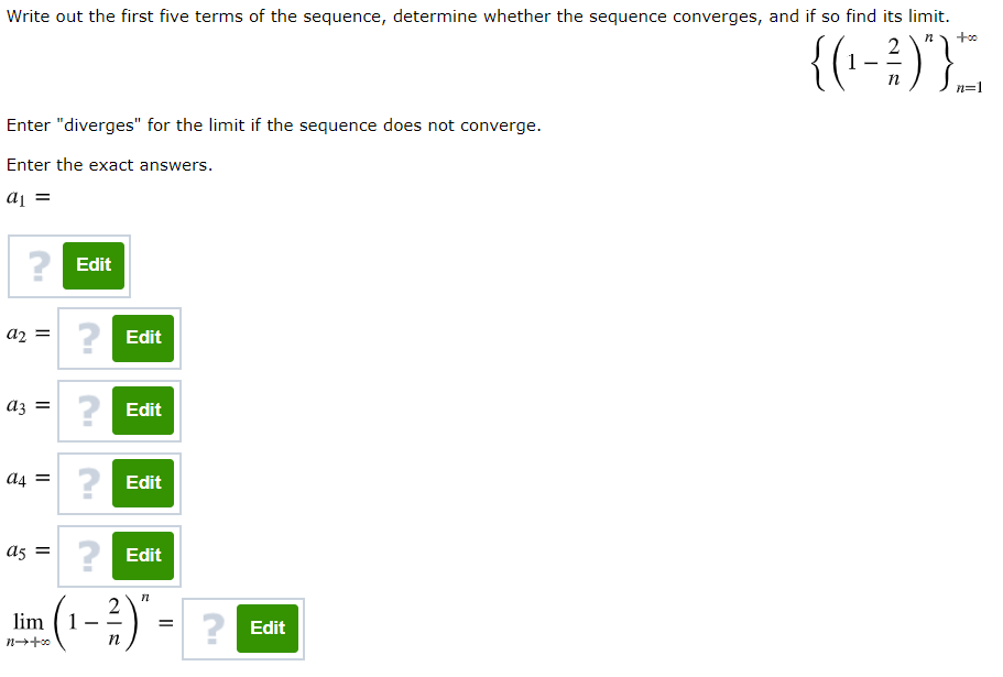 Solved Write Out The First Five Terms Of The Sequence