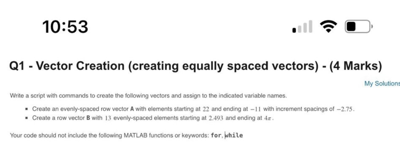 Solved Q1 Vector Creation Creating Equally Spaced 2324