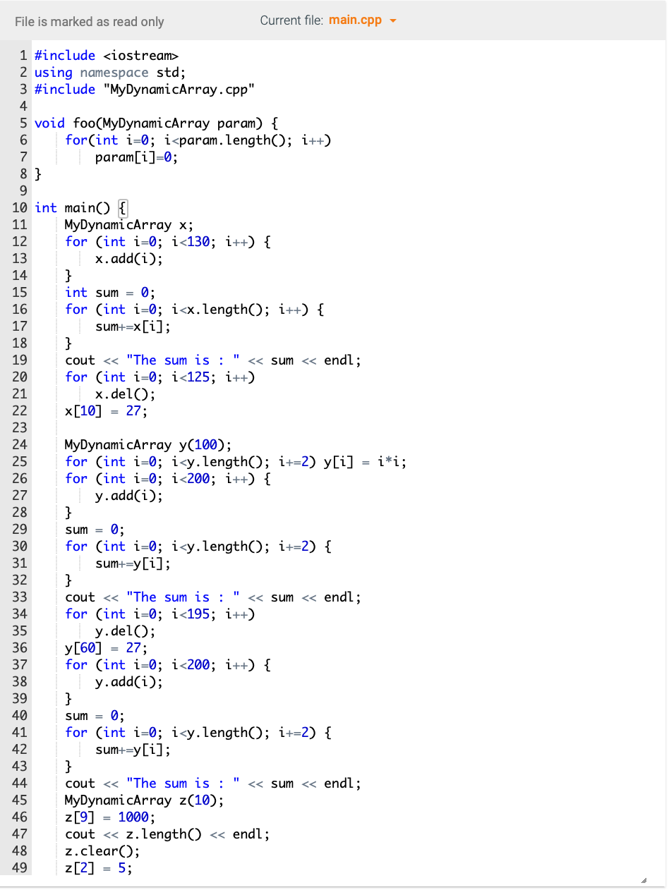 25.4 Lab: Dynamic Arrays (Part II) For this lab you | Chegg.com