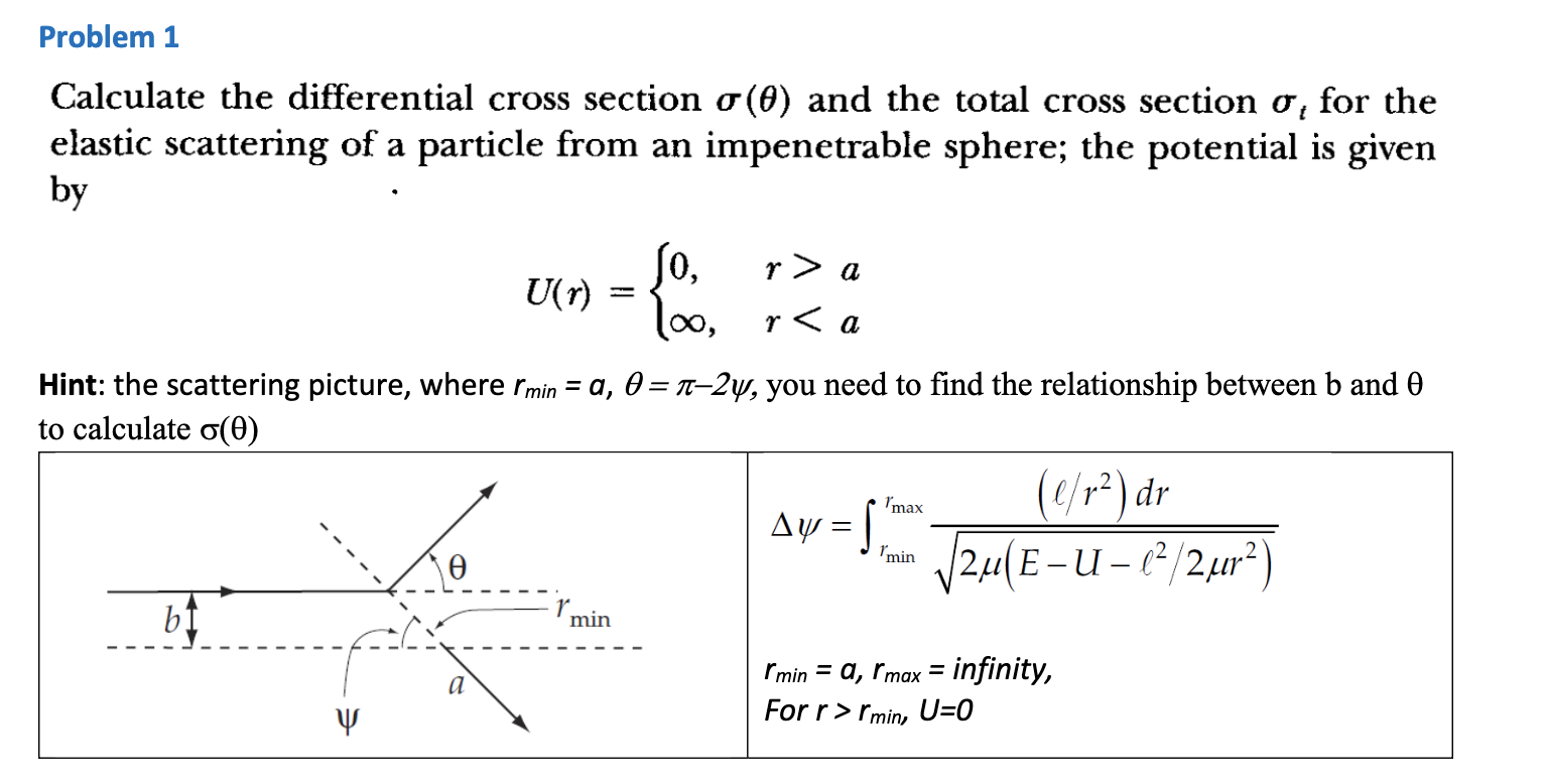 Solved Problem 1 Calculate The Differential Cross Section