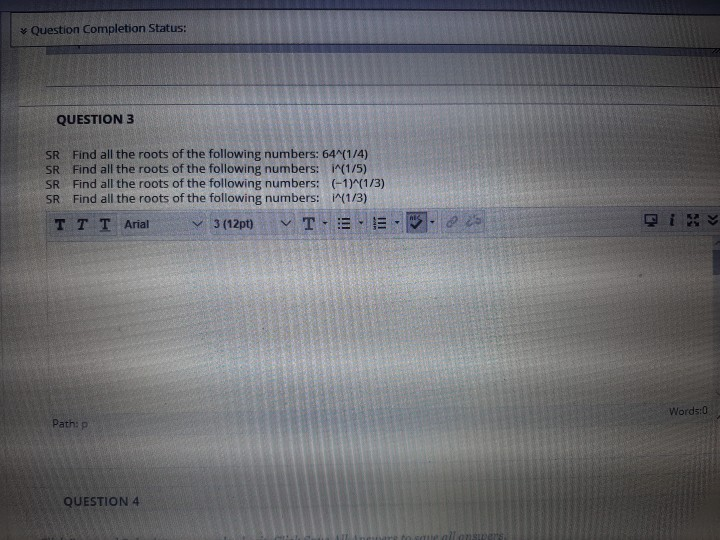 Solved Question Completion Status: QUESTION 3 SR Find all | Chegg.com