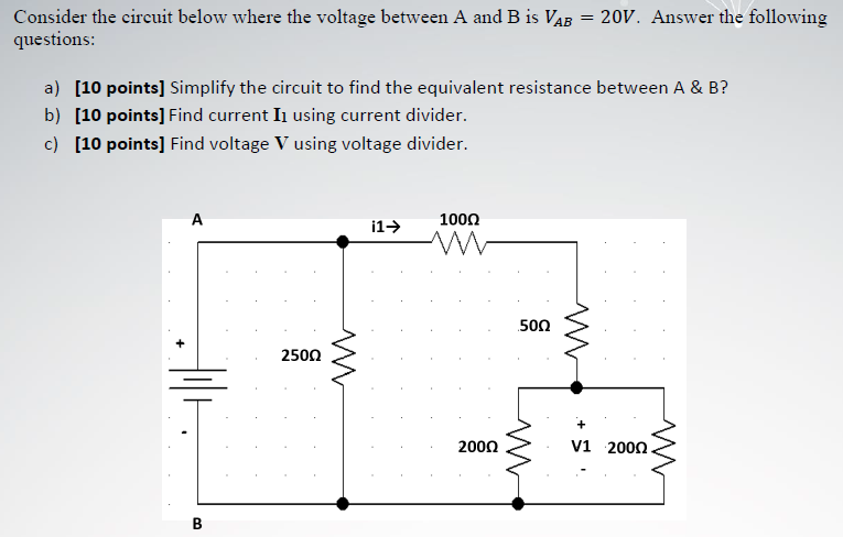 Solved Consider the circuit below where the voltage between | Chegg.com