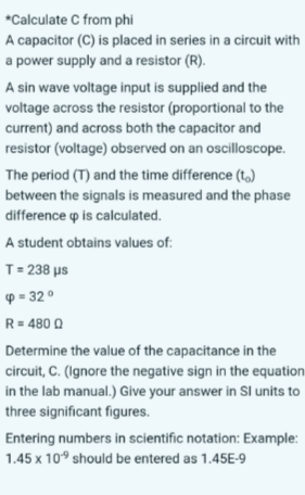 Solved *Calculate from phi A capacitor (C) is placed in | Chegg.com