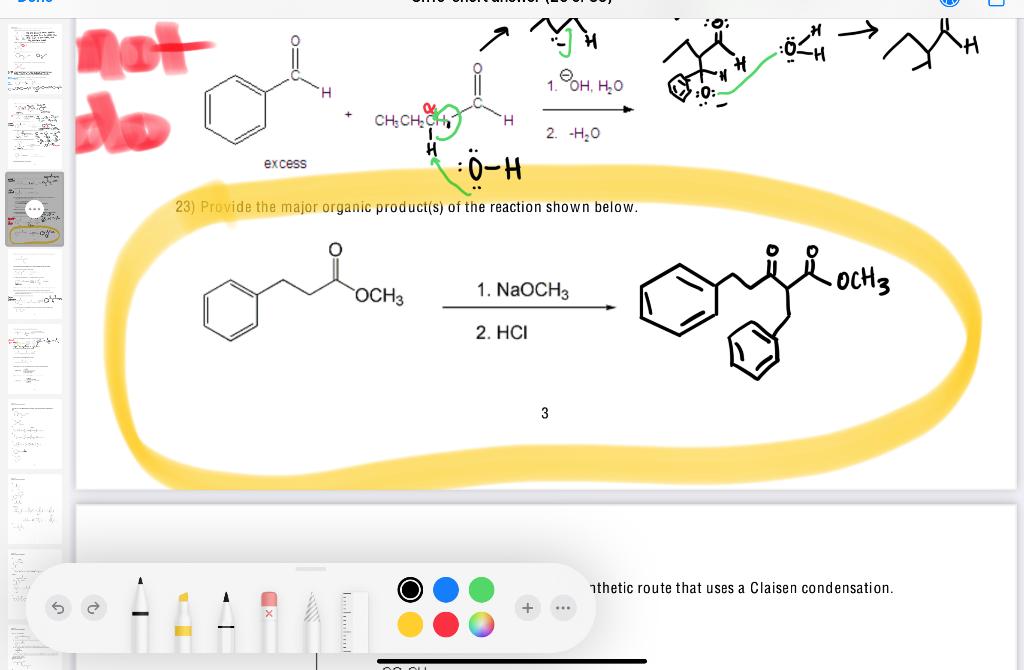 Solved 0: SH 1. OH, HO H CHỊCH 2.-H,0 excess 0-H 23) Provide | Chegg.com