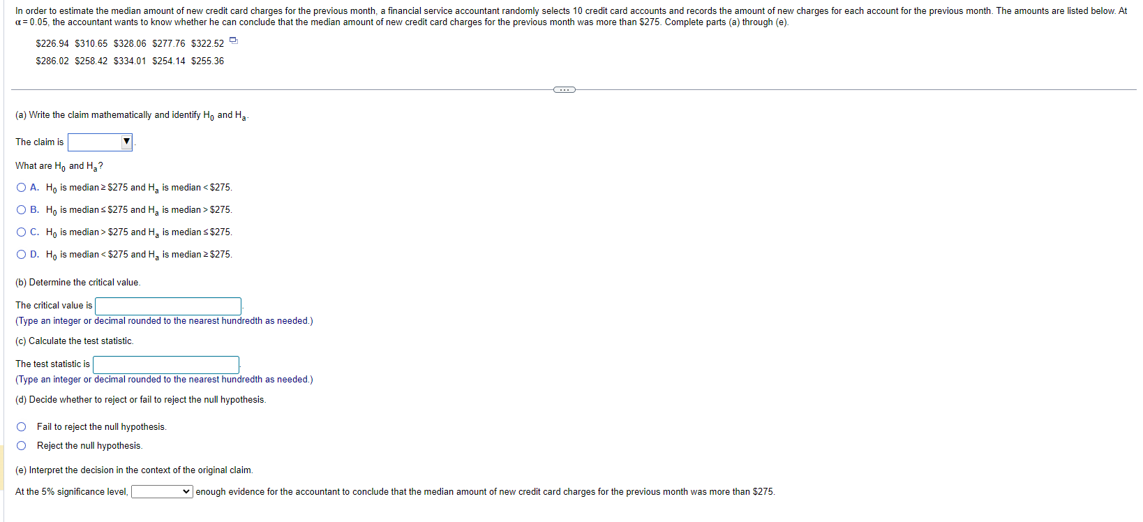 Solved $226.94$286.02$310.65$258.42$328.06$334.01$277.76$254 | Chegg.com
