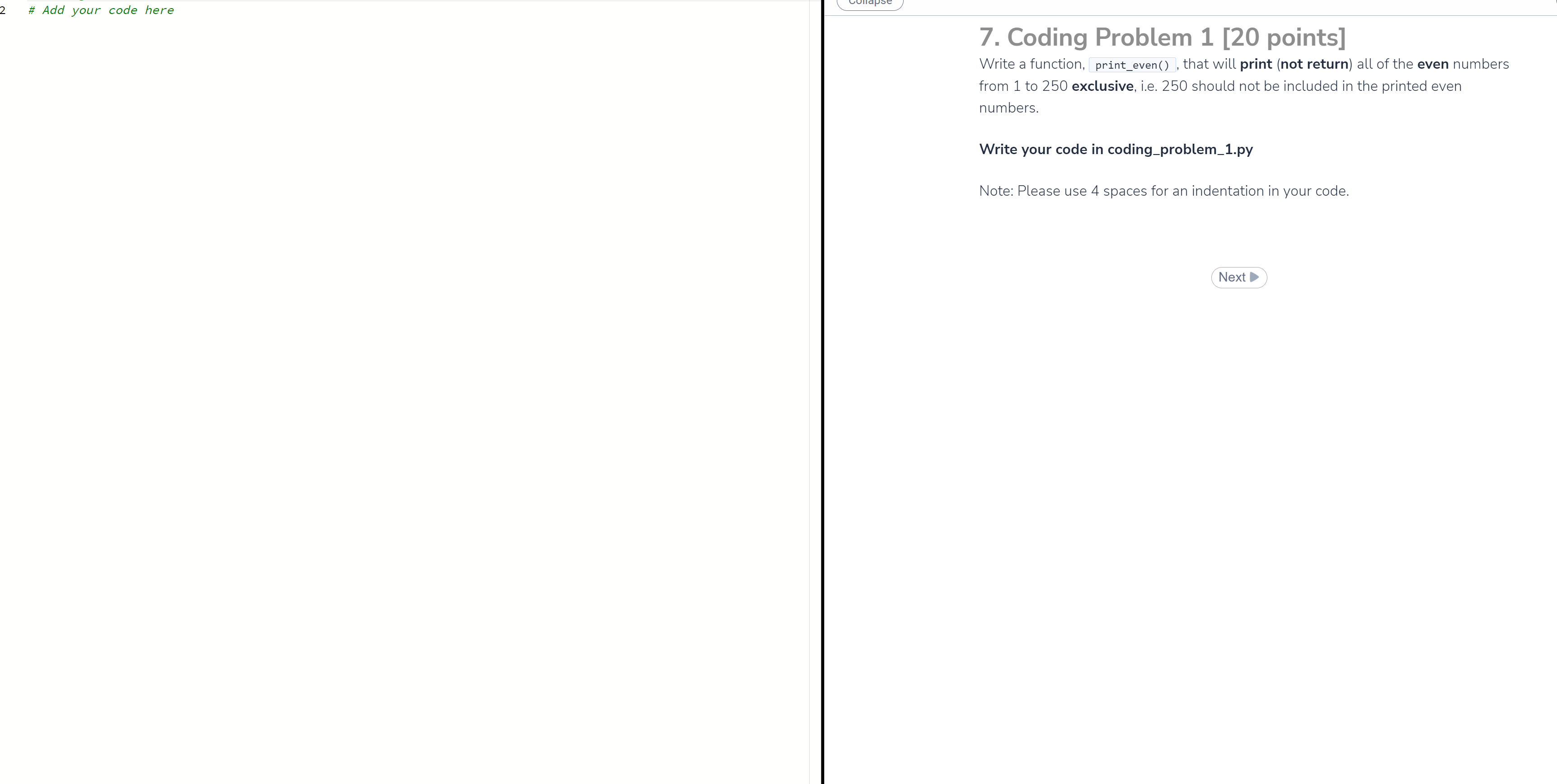 Solved 7 Coding Problem 1 20 Points Write A Function 1077