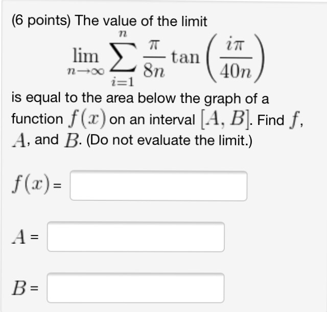 Solved The value of the limit lim_n rightarrow infinity | Chegg.com