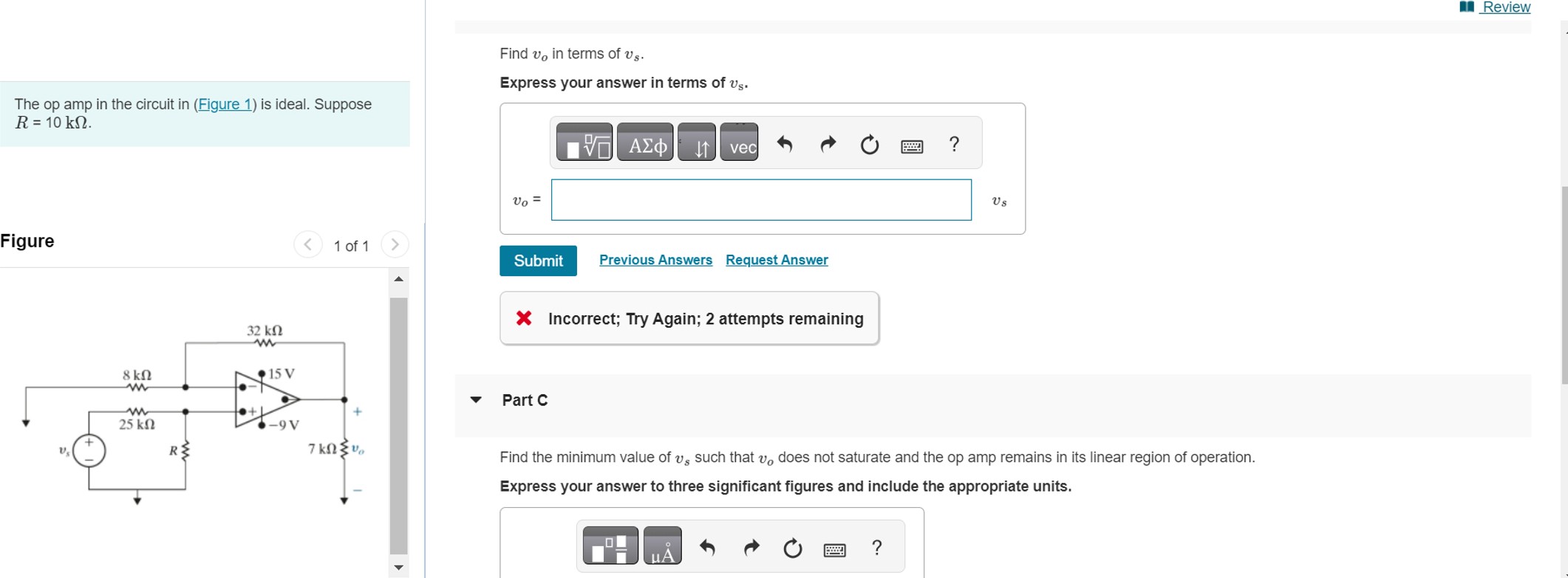 Solved BFind vFind the minimum value of vs ﻿CFind the | Chegg.com