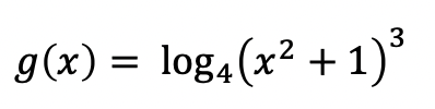 Solved g(x)=log4(x2+1)3 | Chegg.com