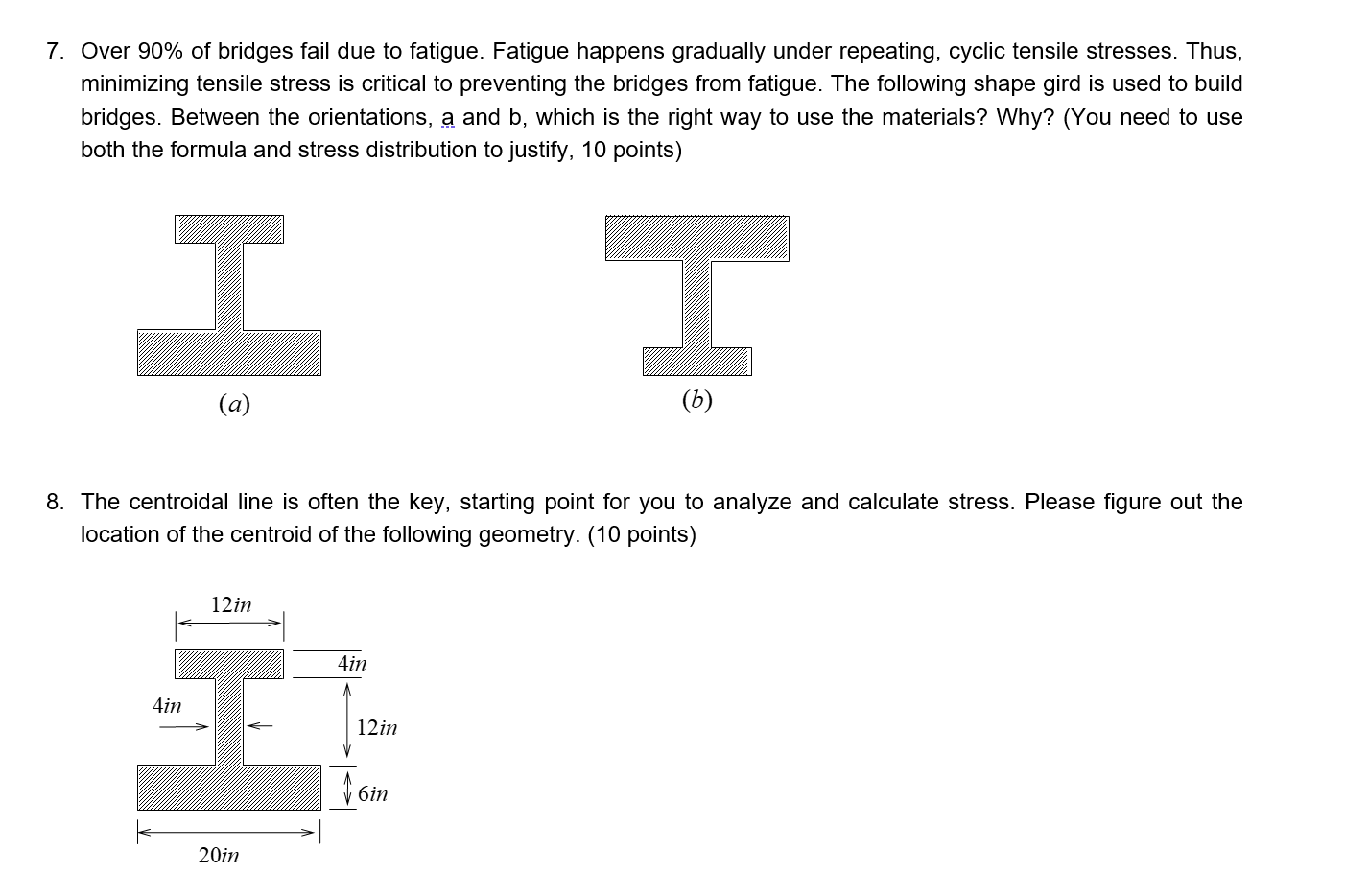 Solved 7. Over 90% of bridges fail due to fatigue. Fatigue | Chegg.com