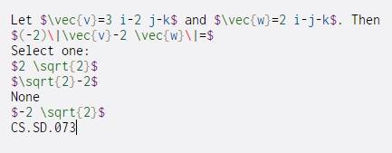 Solved Let $\vec{v}=3 i-2 j-k$ and $\vec{w}=2 i-j-k$. Then | Chegg.com