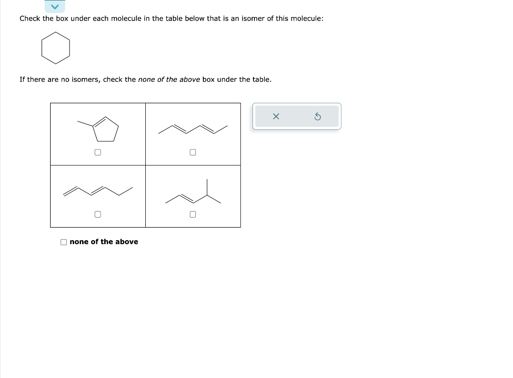 Solved Check the box under each molecule in the table below | Chegg.com