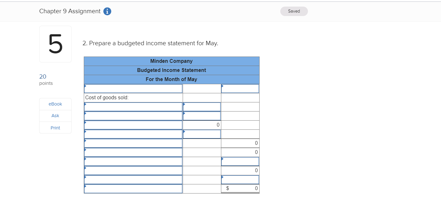 Solved Chapter 9 Assignment A Saved Help Save a Problem 9-18 | Chegg.com