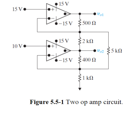 Solved Figure 5.5-1 Two op amp circuit. | Chegg.com