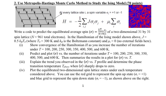 Solved 2. Use Metropolis-Hastings Monte Carlo Method to | Chegg.com