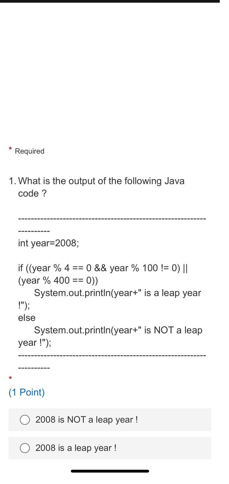 Solved * Required 1. What is the output of the following | Chegg.com