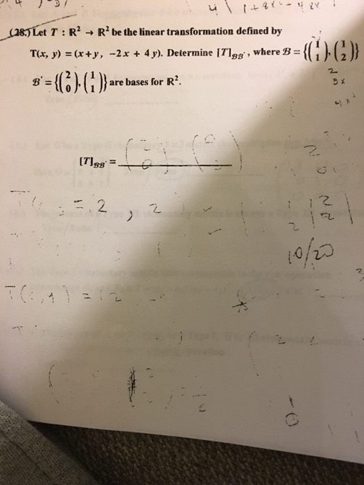 Solved 28)Let T : R2 → R2 be the linear transformation | Chegg.com