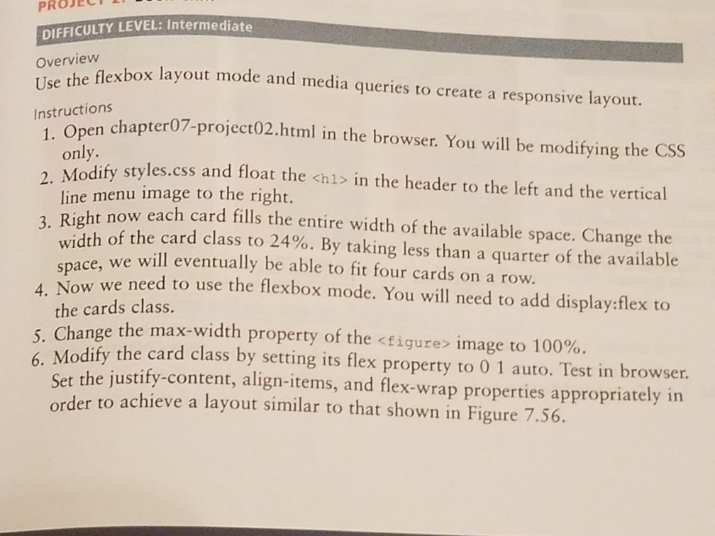 Solved L PROJECT DIFFICULTY LEVEL: Intermediate Overview the | Chegg.com