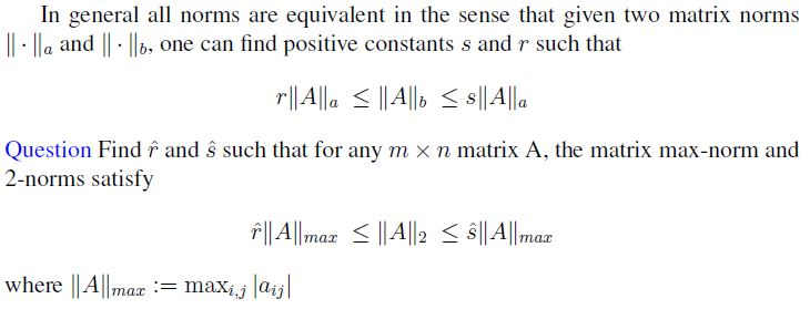 Solved In general all norms are equivalent in the sense that | Chegg.com