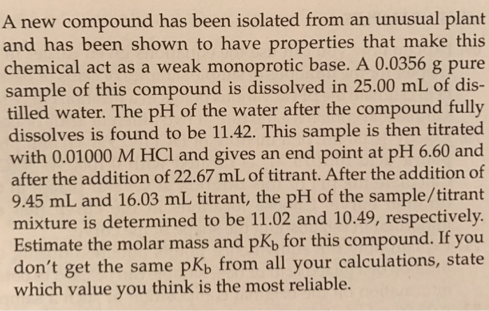 Solved A new compound has been isolated from an unusual | Chegg.com