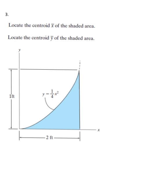 Solved Locate the centroid x^bar of the shaded area. Locate | Chegg.com