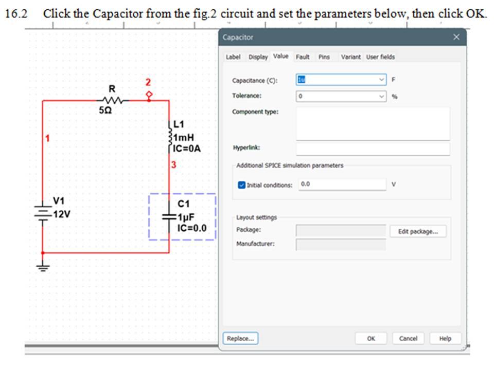 Solved RLC Circuits using DC Source Fig.2 Series RLC | Chegg.com