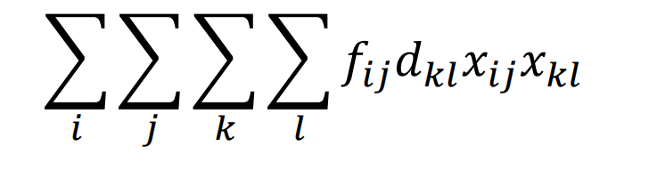 Solved The quadratic assignment problem with the objective | Chegg.com